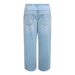 Only CARMAKOMA Damen Relax-fit-Jeans "CARJAY PULL UP STRING DNM PANT PIM"light blau denim, Gr. 50, unifarben, Denim/Jeans, Obermaterial: 100%