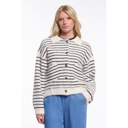Rino & Pelle RINO & PELLE Damen Strickjacke "BUBBLY", wei&szlig;, Gr. XL, Web, Obermaterial: 47% Polyamid, 28% Viskose, 25% Polyester, Strickjacken, mit flauschiger