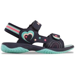 Lotto M&auml;dchen Sandale, Gr. 34, blau, Synthetik, mehrfarbig, Schuhe, - mit weicher EVA Innensohle