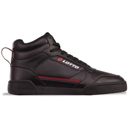Lotto Herren Sneaker, Gr. 38, rot, Kunstfaser, Synthetik, clean, Schuhe, - mit bequem gepolsterter Schaftkante