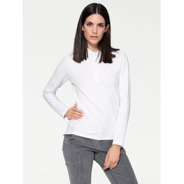 Damen Poloshirt "Poloshirt", wei&szlig;, Gr. 34, B.C. Best Connections by Heine, unifarben, 95% Baumwolle, 5% Elasthan, Shirts