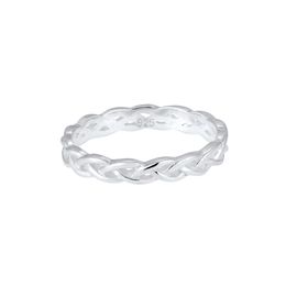Elli Damen Fingerring "Gedreht Geflochten Zopfmuster 925 Silber", 56mm, ohne Stein, Silber 925 (Sterlingsilber), 3mm, silber, Silber 925