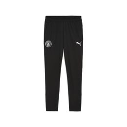 Puma Damen Sporthose "Manchester City Trainingshose Herren", schwarz, Gr. XS, Obermaterial: 100% Polyester; Taschenfutter: 100% Polyester; Besatz: