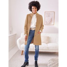Heine Damen Longstrickjacke, braun, Gr. 44, unifarben, 85% Polyacryl, 15% Wolle, Strickjacken