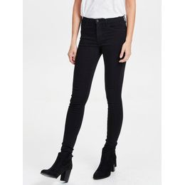 Only Damen Skinny-fit-Jeans "ONLRAIN REG SKINNY DNM NOOS", schwarz, Gr. S, gepflegt, Denim/Jeans, Obermaterial: 53% Viskose, 29% Baumwolle, 17%