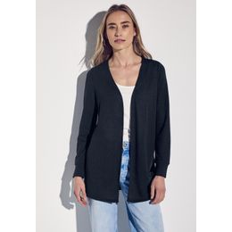 Street One Damen Cardigan, blau, Gr. 34, unifarben, Stoff, 60% Viskose, 40% Polyester, Strickjacken, aus softem Materialmix