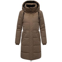 Navahoo Damen Wintermantel "Wintertanz 14", braun, Gr. XL, Obermaterial: 45% Polyester, 45% Baumwolle, 10% Nylon. Innenfutter: 100% Polyester.