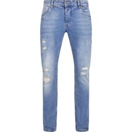 2Y Premium Herren Bequeme Jeans "2Y Premium Herren 2Y Skinny Fit Jeans"blau, Gr. 34, unifarben, 97% Baumwolle, 3% Elasthan, Jeans
