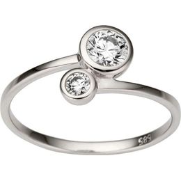 Firetti Damen Fingerring "Schmuck Geschenk Gold 333 Damenring Goldring Kreis rund", 19, Wei&szlig;gold 333, 1,7mm, wei&szlig;, Wei&szlig;gold 333, Fingerringe, mit