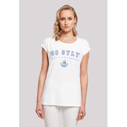 F4NT4STIC Damen T-Shirt "Go Sylt Knut & Jan Hamburg", wei&szlig;, Gr. M, Obermaterial: 100% Baumwolle, Shirts, Print
