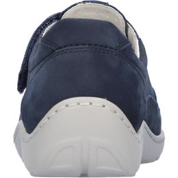 Waldl&auml;ufer WALDL&Auml;UFER Damen Klettschuh "Henni", Gr. 7, blau, Nubukleder, unifarben, Schuhe, Halbschuh, Bequemschuh in Komfortweite H (= sehr weit)