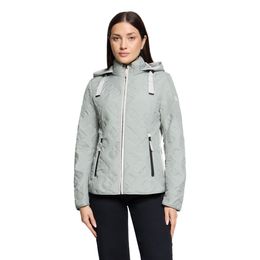 Gil Bret Damen Outdoorjacke, grau, Gr. 42, Strukturmuster, unifarben, Web, Obermaterial: 100% Polyester, Jacken, mit Strukturmuster
