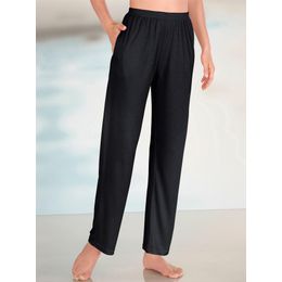 Damen Relaxhose, schwarz, Gr. 40, unifarben, 70% Viskose, 30% Polyester, Hosen