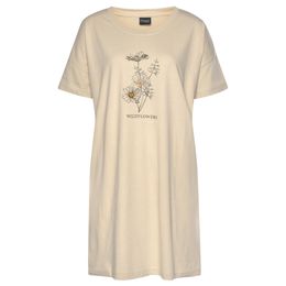 Vivance Dreams Damen Bigshirt, Gr. 36, beige, Single Jersey, Obermaterial: 100% Baumwolle. Melange in der Packung: 52% Baumwolle, 48% Polyester,