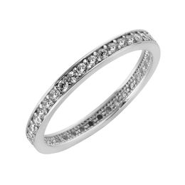 Diamonds by Ellen K. Damen Fingerring "Gold 375 Zirkonia wei&szlig;", 060 (19,1), Gold, wei&szlig;, FASCINATION BY ELLEN K., Gold, Fingerringe