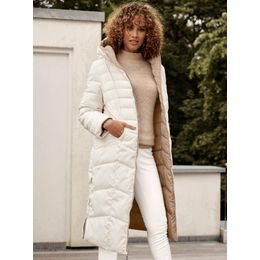 Inspirationen Damen Steppmantel, beige, Gr. 20, unifarben, unifarben mit Farbeinsatz, unifarben mit Farbeins&auml;tzen, 100% Polyester, Wattierung:100%