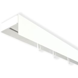 Gardinenschiene SN DECO GROUP, L:240cm T:4,7cm, wei&szlig;, Kunststoff, Gardinenstangen, "Vorhangschiene SH (1) mit Blende 5 cm"