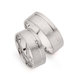 Phoenix PH&Ouml;NIX Damen Trauring "Schmuck Geschenk Silber 925 Trauring Ehering LIEBE versch. Varianten", 60, 0,01 SI = kleine Einschl&uuml;sse mit Brillant, Silber
