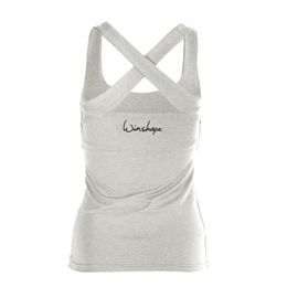 WINSHAPE Damen Sporttop "WVR25", grau, Gr. XS, 48% Baumwolle, 48% Polyester, 4% Elasthan, Tops, Cross Back Style