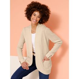 Classic Basics Damen Strickjacke, beige, Gr. 54, unifarben, 100% Polyacryl, Strickjacken