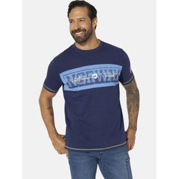 Jan Vanderstorm Herren Rundhalsshirt "T-Shirt MATTGUR", blau, Gr. L, Obermaterial: 100% Baumwolle CO., Shirts