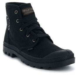 Palladium Damen Schn&uuml;rboots "PAMPA HI", Gr. 40, schwarz, Textil, Schuhe, Schn&uuml;rstiefel, Schn&uuml;rstiefelette aus Canvas
