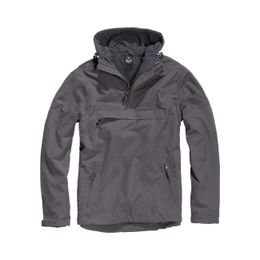 Brandit Herren Anorak "Brandit Herren Fleece Pull Over Windbreaker"charcoal, Gr. XL, mehrfarbig, 100% Polyester, Jacken