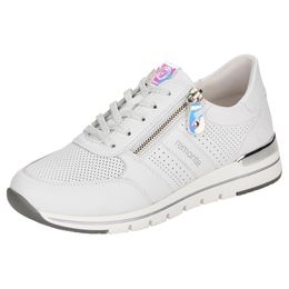 Remonte Damen Keilsneaker, Gr. 43, wei&szlig;, Lederimitat, Schuhe, mit seitlichem Rei&szlig;verschluss, Freizeitschuh, Halbschuh, Schn&uuml;rschuh