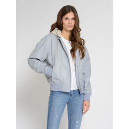 Maze Damen Blouson "42021287", blau, Gr. M, Obermaterial: 100% Lammleder; Innenfutter: 100% Baumwolle; &Auml;rmelfutter: 100% Polyester; Strickmaterial: