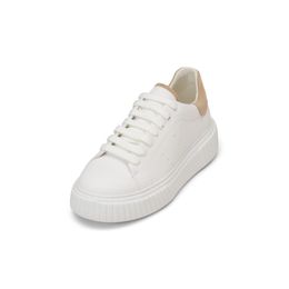 Marc O'Polo MARC O'POLO Damen Sneaker "aus softem Rindleder", Gr. 41wei&szlig;, dusty sand, Obermaterial: 100% Leder (Rind), unifarben, Schuhe