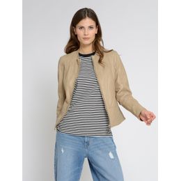 Mustang Damen Lederjacke "31022106", beige, Gr. L, Obermaterial: 100% Lammleder. Futter: 100% Baumwolle. &Auml;rmelfutter: 100% Polyester. Taschenfutter: