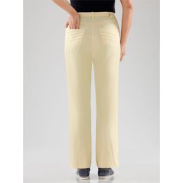 COSMA Damen Funktionshose, gelb, Gr. 100, unifarben, 97% Baumwolle, 3% Elasthan, Hosen