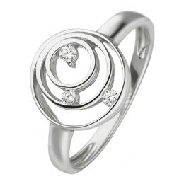 Jobo Damen Fingerring, 50, Silber 925 (Sterlingsilber), silber, Silber 925 (Sterlingsilber), Fingerringe, 925 Silber mit 3 Zirkonia