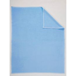 Wohndecke Biederlack, B:220cm L:240cm, blau, 100% Baumwolle, Wohndecken
