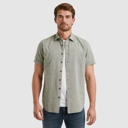 PME-Legend PME LEGEND Herren Kurzarmhemd "Short Sleeve Shirt Ctn Linen 2 tone", gr&uuml;n, Gr. XXXL, meliert, unifarben, Web, Obermaterial: 65% Baumwolle, 35%