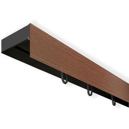 Gardinenschiene SN DECO GROUP, L:600cm T:4,7cm, schwarz, Kunststoff, Gardinenstangen, "Vorhangschiene SH (1) mit Blende 5 cm"