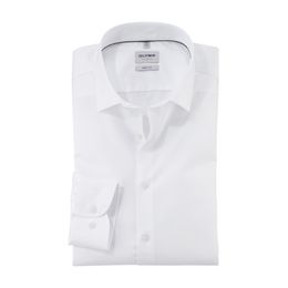 OLYMP Herren Businesshemd "Level Five body fit", wei&szlig;, Gr. 45, Web, Obermaterial: 97% Baumwolle, 3% Elastolefin, Hemden, schlichtes Design
