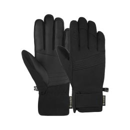 Reusch Damen Skihandschuhe "Fergus GORE-TEX", schwarz, Gr. 7,5, unifarben, 88% Polyester, 11% Lederimitat, 1% Elasthan, Handschuhe, mit wasserdichter