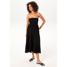 Aniston CASUAL Damen Sommerkleid, schwarz, Gr. 34, unifarben, Web, Obermaterial: 100% Baumwolle, Kleider, - auch als Maxirock tragbar
