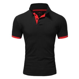 behype Herren Poloshirt "BASE", schwarz, Gr. S, unifarben, 100% Baumwolle, Shirts, mit kontrastfarbigen Details