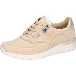 Waldl&auml;ufer WALDL&Auml;UFER Damen Schn&uuml;rschuh "K-RAMONA-Soft", Gr. 7,5, beige, Nappaleder, Nubukleder, Textil, Schuhe, Freizeitschuh, Halbschuh mit