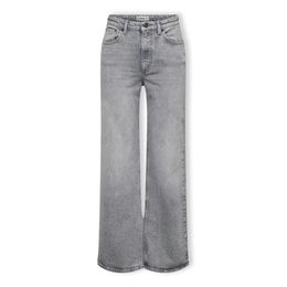 KIDS Only M&auml;dchen High-waist-Jeans "KOGJUICY HW WIDE LEG REA707 DNM NOOS", blau, Gr. 164, unifarben, Denim/Jeans, Obermaterial: 99% Baumwolle, 1%