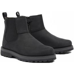 Timberland M&auml;dchen Chelseaboots "COURMA KIDMID CHELSEA BOOT", Gr. 38, schwarz, Leder, Schuhe, Stiefelette, Winterschuhe, Ankle Boots