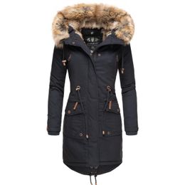 Navahoo Damen Wintermantel "Rosinchen", blau, Gr. S, Oberstoff: 100% Baumwolle. Futter: 100% Polyester. Wattierung: 100% Polyester. &Auml;rmelfutter: 100%