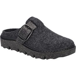Josef Seibel Damen Hausschuh "Carmaux 08, anthrazit", Gr. 42, grau, Obermaterial: 100% Textilmaterial TEXMAT., Schuhe