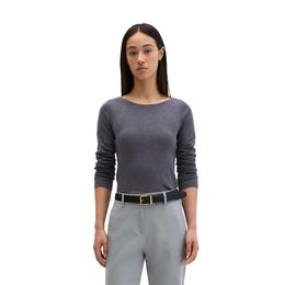 Marc O'Polo MARC O'POLO Damen Langarmshirt "aus Organic Cotton-Qualit&auml;t", grau, Basic, Gr. L, unifarben, Obermaterial: 100% Baumwolle, Shirts