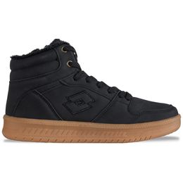 Lotto Herren Sneaker, Gr. 37, schwarz, Kunstfaser, Synthetik, unifarben, Schuhe, - mit kuschelig weichem Wohlf&uuml;hlfutter