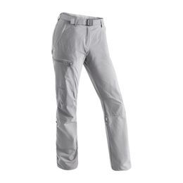 Maier Sports Damen Funktionshose "Lulaka", grau, Gr. 18, 90% Polyamid, 10% Elasthan, Hosen, Damen Wanderhose, atmungsaktive Outdoor-Hose mit Roll up