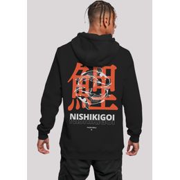 F4NT4STIC Herren Kapuzenpullover "Nishikigoi", schwarz, Gr. XL, Obermaterial: 65% Baumwolle, 35% Polyester, Pullover, Print