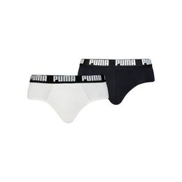 Puma Herren Slip "MEN EVERYDAY BRIEFS 2P", Gr. L, wei&szlig;, Obermaterial: 95% Baumwolle, 5% Elasthan, unifarben, Unterhosen, ohne Eingriff, Logobund
